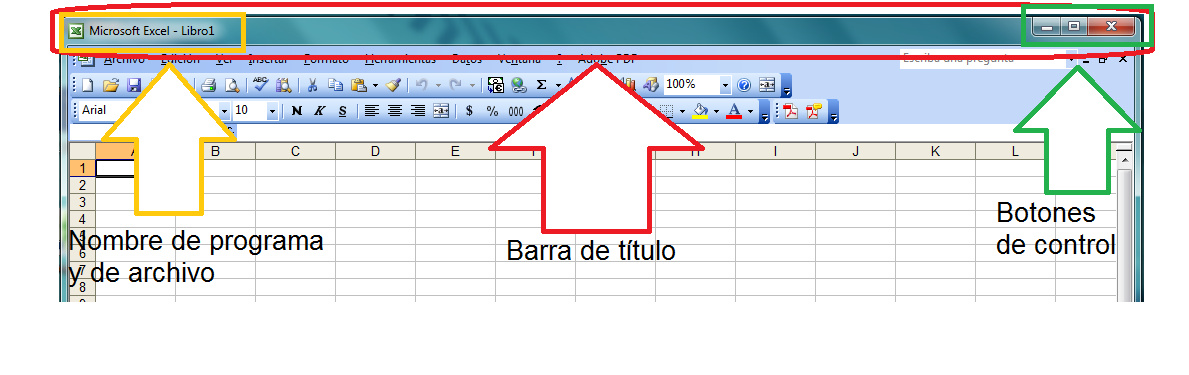 ¿Que es Excel?: Estructura de la ventana de Excel.-