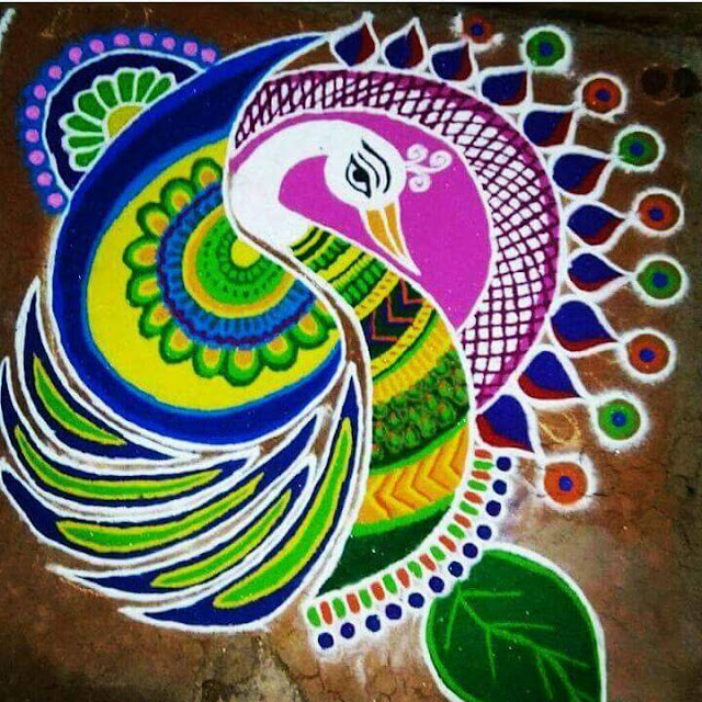 Rangoli Design Peacock