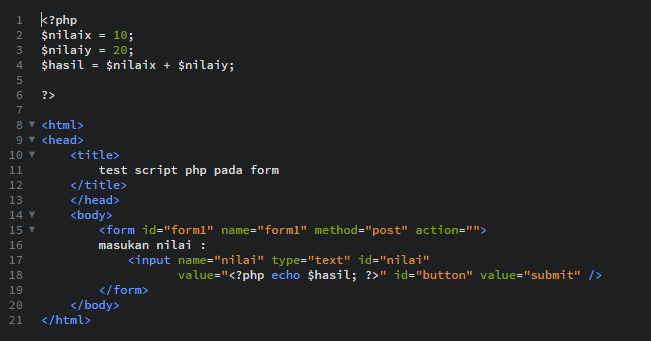 amien kurniawan: Penulisan Script PHP di HTML