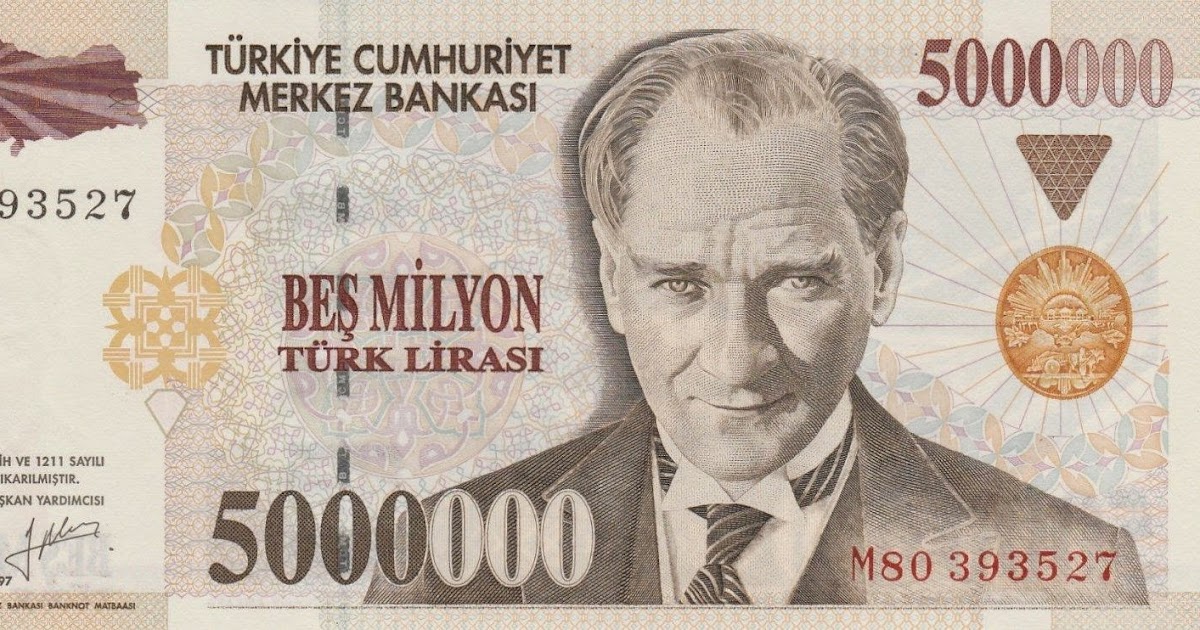 5 Million Turkish Lira Note|World Banknotes & Coins Pictures | Old ...