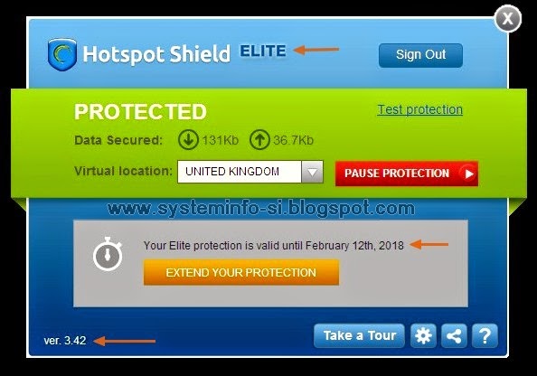 System Info: hotspot shield ELITE 2014 + crack 2018