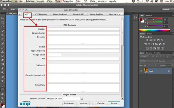 Graphik Dimension: Información de Photoshop
