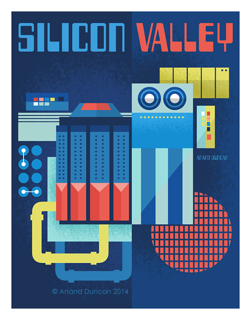 The Art of Anand Duncan: Silicon Valley Poster
