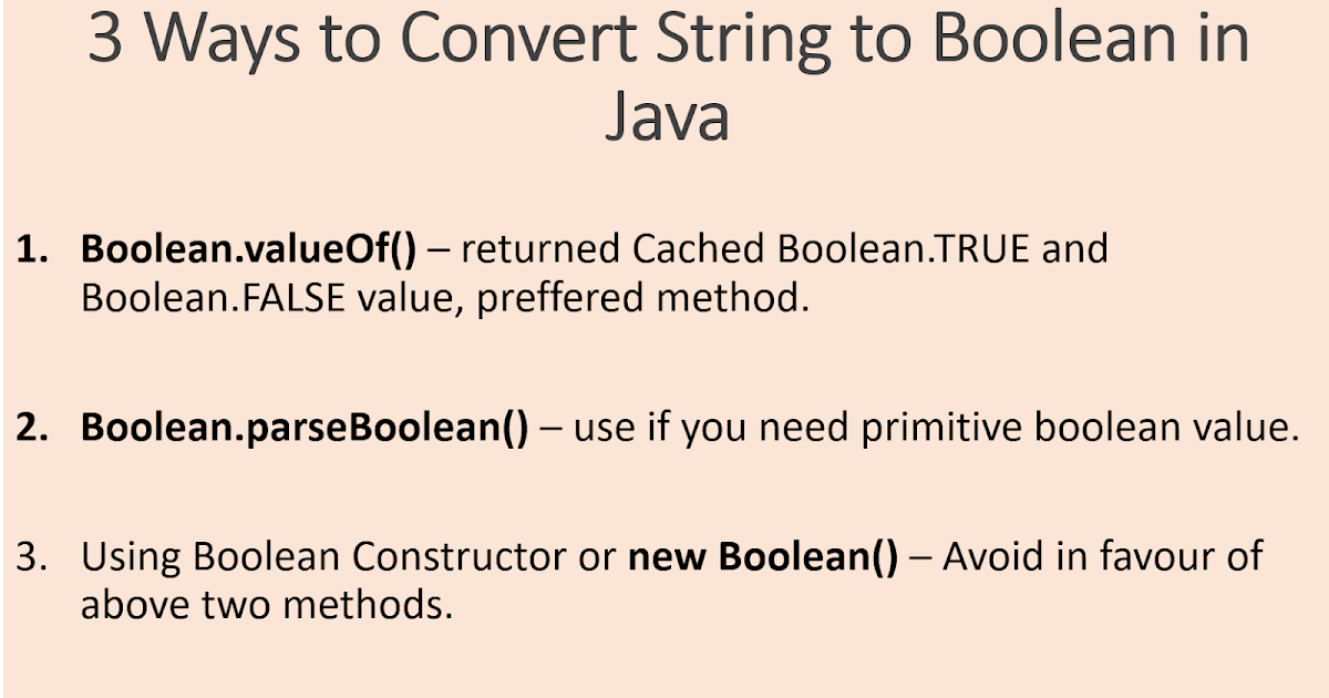 3 Methods To Transform String To Boolean In Java Examples The Dev News