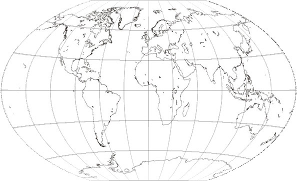 Map Of The World Line Drawing - Direct Map