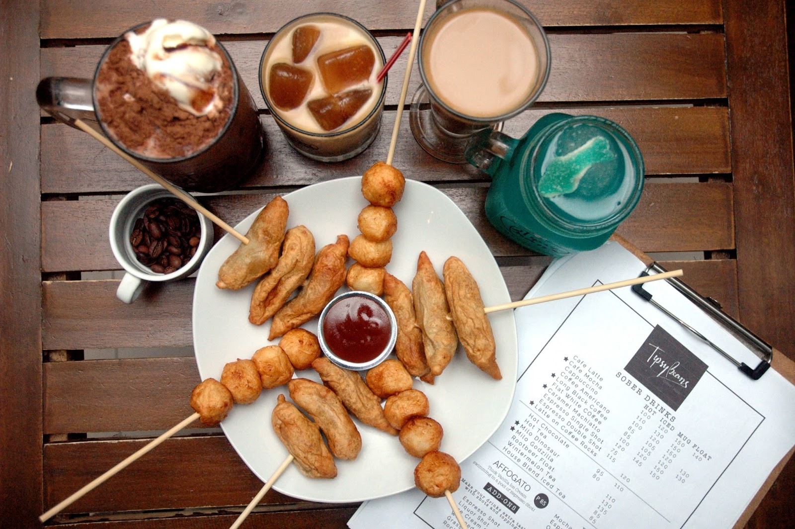 DUDE FOR FOOD: Coffee with a Cool Kick at Tipsy Beans Coffee Pub