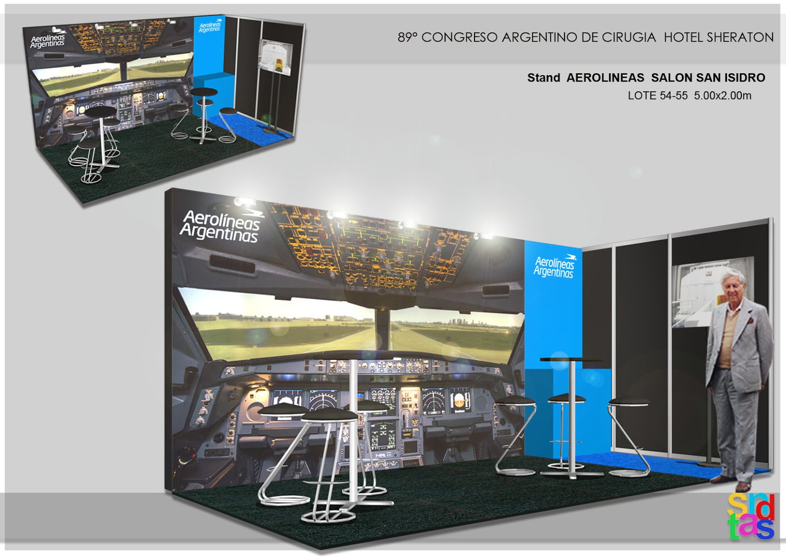 Diseño y montaje de stands de Exposiciones.