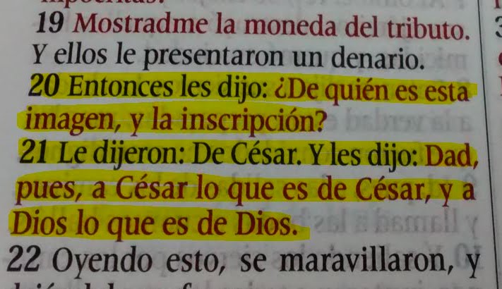 Mateo 22: 20-21 - Versículos Bíblicos