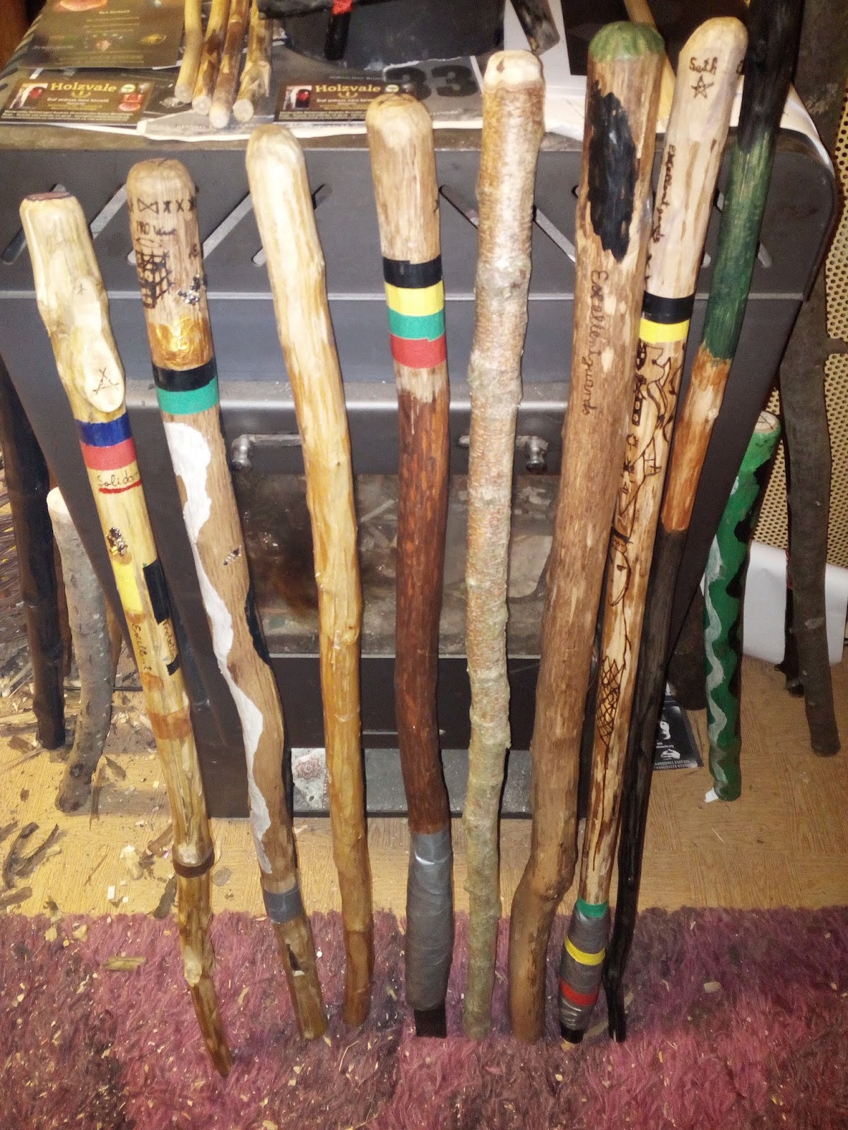 Wanderstab - Holzarbeit und Natur - Selber machen Anleitung - Selbst ...