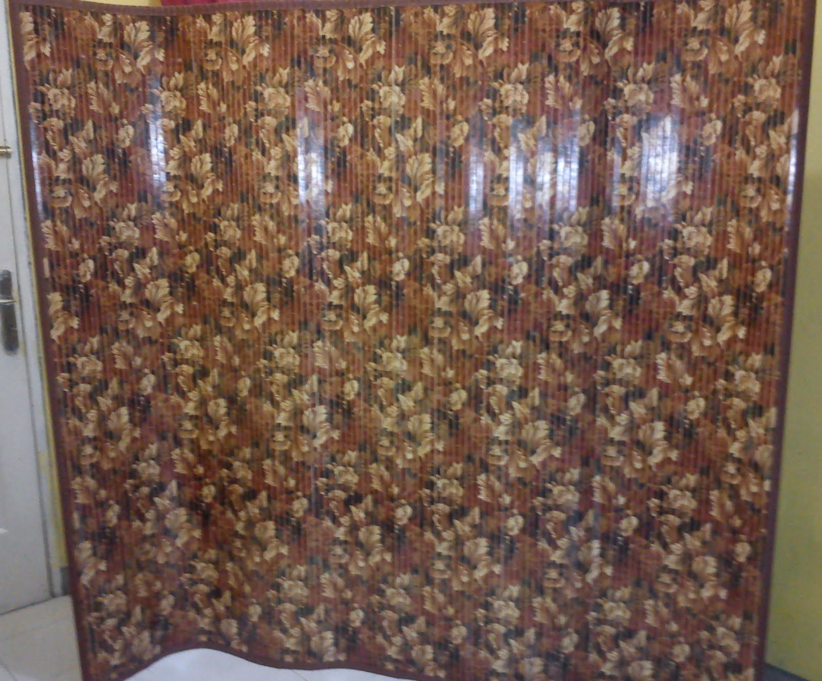 Tikar Bambu Motif: TIKAR BAMBU MOTIF BUNGA-BUNGA