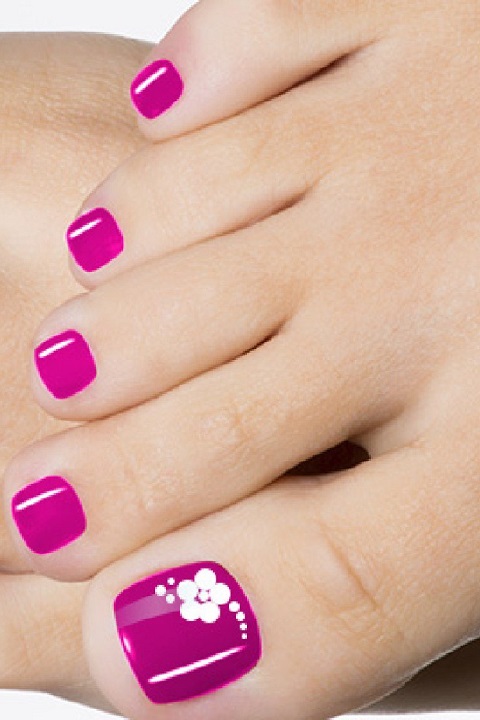 Summer Flower Toe Nail Designs