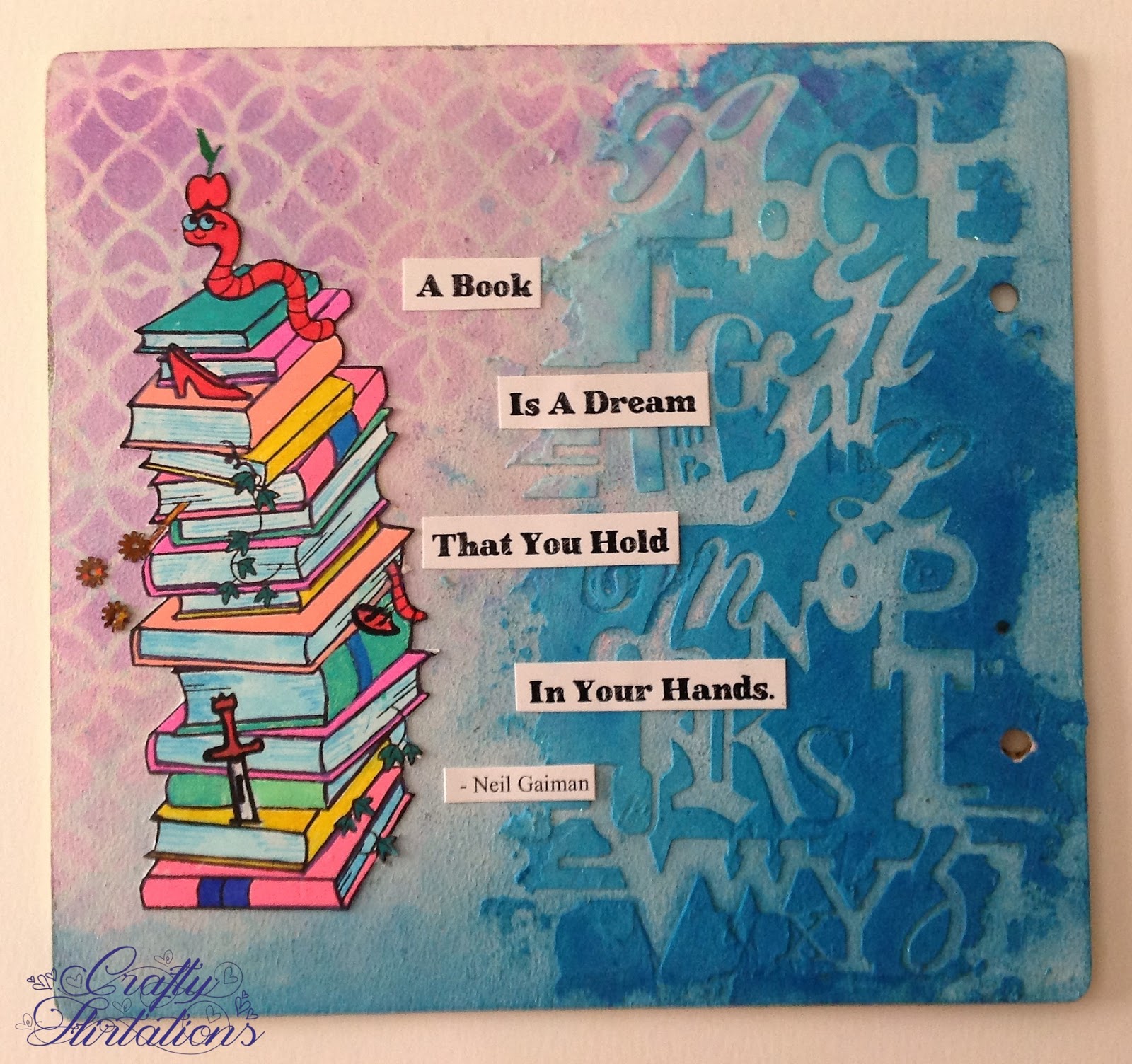 Crafty Flirtations: Word Cloud - Art Journal Page