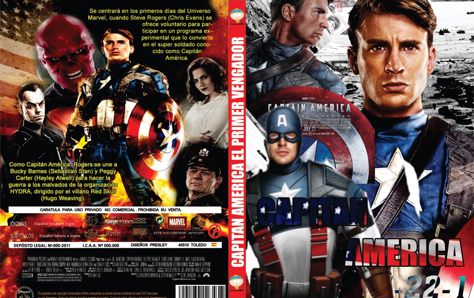Dvd Cover Original: Capitan America El Primer Vengador