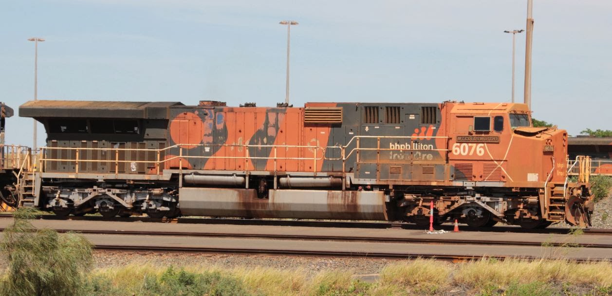 Barcoola: BLI BHP Billiton AC6000CW 6073 and 6076 weathering by Barcoola