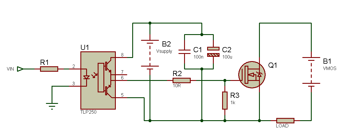 Using the TLP250 Isolated MOSFET Driver - Explanation and Example Circuits