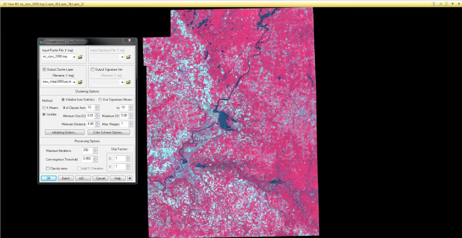 Advanced Remote Sensing: Geog 438: Lab 4: Unsupervised Classification