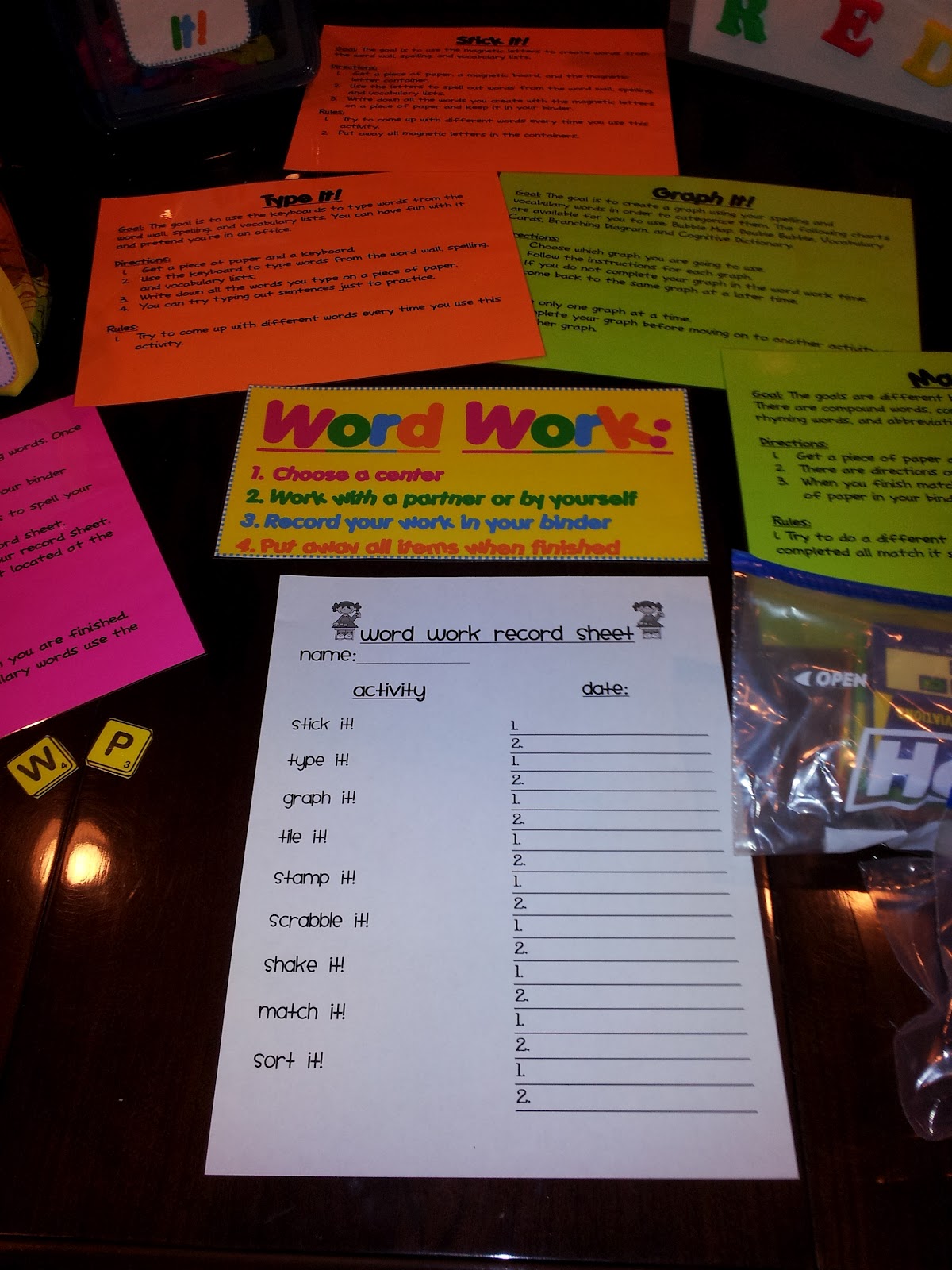 Hurray For Teaching!: Word Work Centers