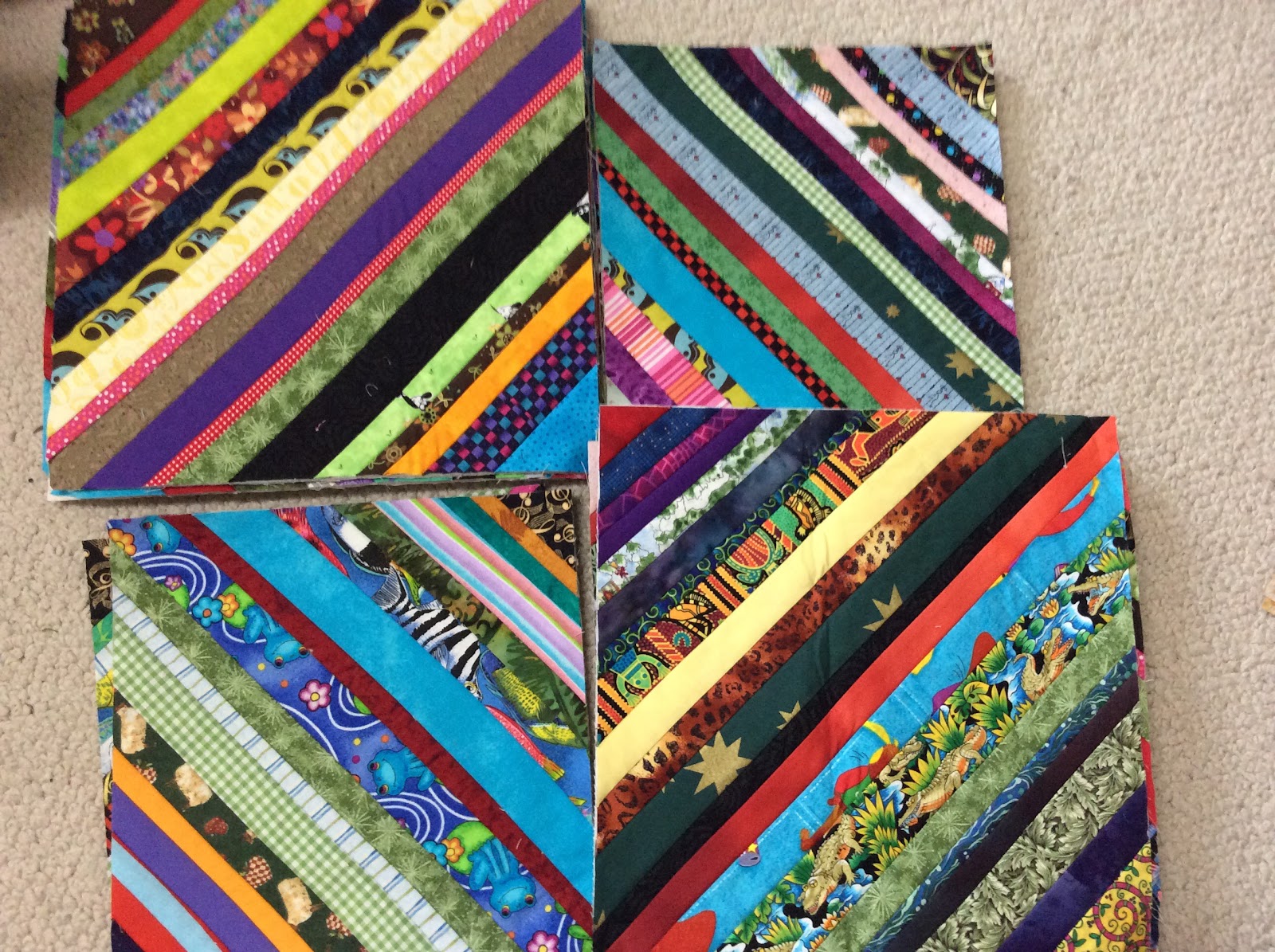 Oz Comfort Quilts. : You've Been Busy With QAYG Blocks.