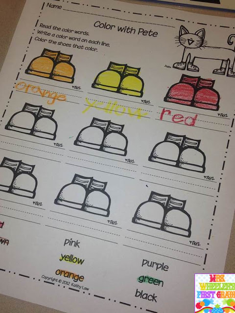 Mrs. Wheeler's First Grade Tidbits: Color Words!