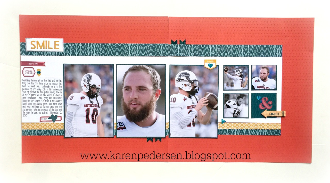 Karen Pedersen: Simply Fundamental Scrapbooking Layout Number One