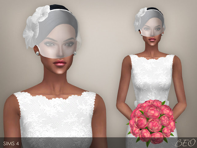Sims 4 CC's - The Best: Wedding Veil by BEO