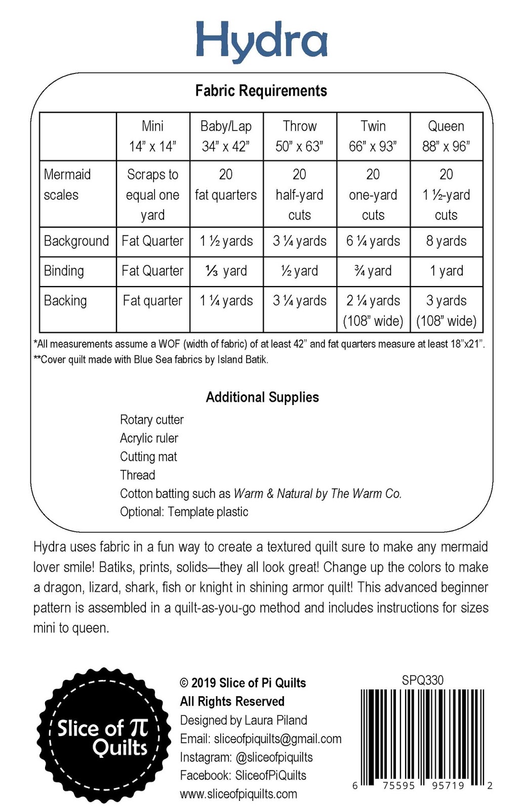 Slice of Pi Quilts: Hydra quilt pattern release!