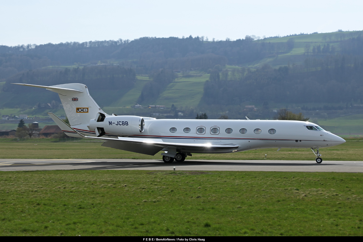 FEBE *** BernAirNews.ch ©: M-JCBB, Gulfstream Aerospace G650, APR14