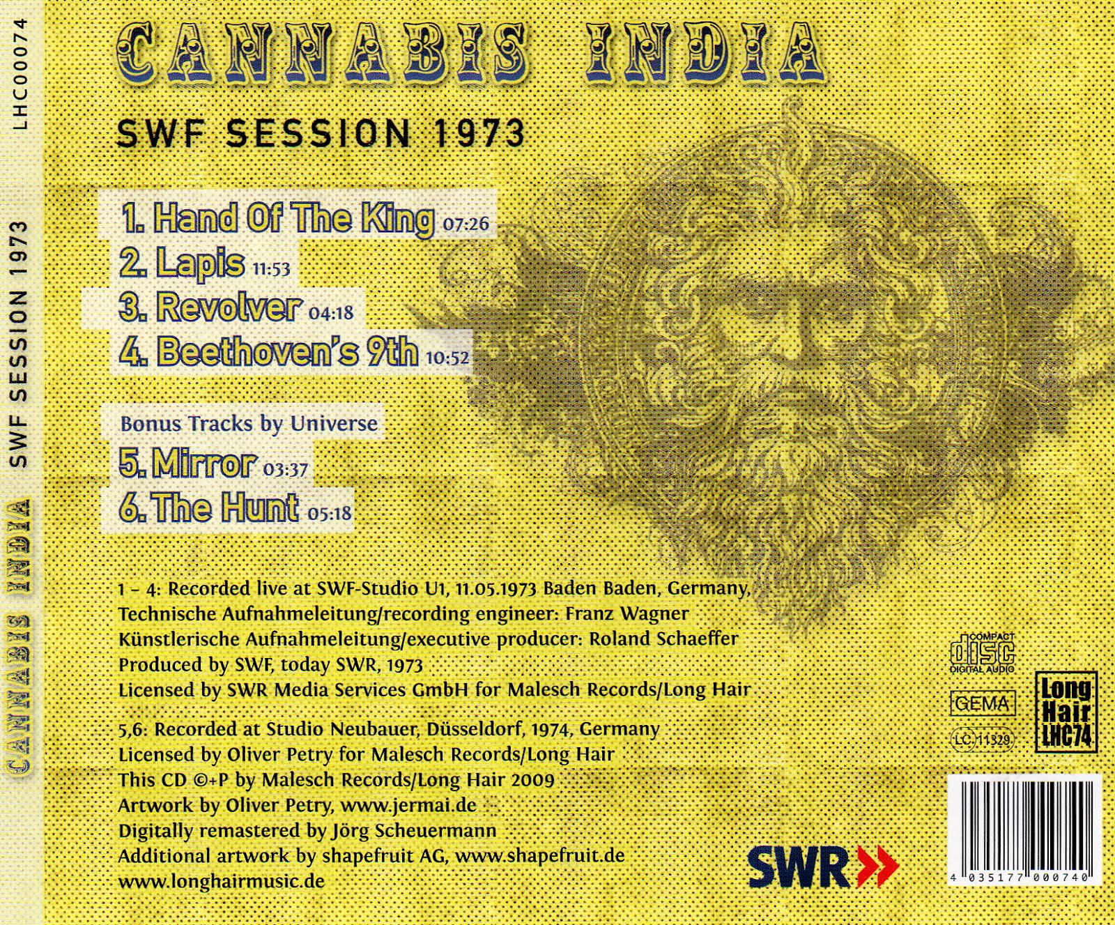 ZEPPELIN ROCK: Cannabis India - Swf Session (1973): Crítica del disco ...