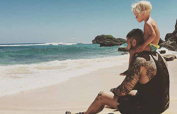Timati on holiday with her daughter and former lover