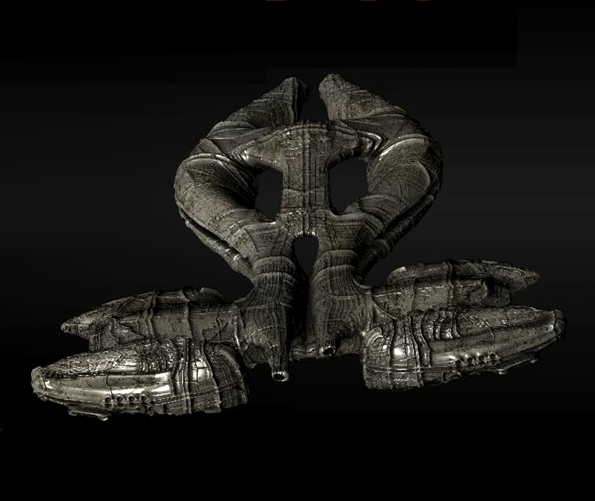Alien Explorations: Prometheus: Hammer shaped Primordial engineer ships