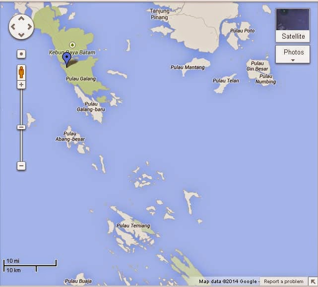 Map Of Pulau Galang Refugee Camp - Galang Refugees Camp - Riau Kepulauan