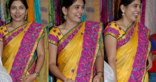 Pavani Reddy in Party Wear Saree - Saree Blouse Patterns