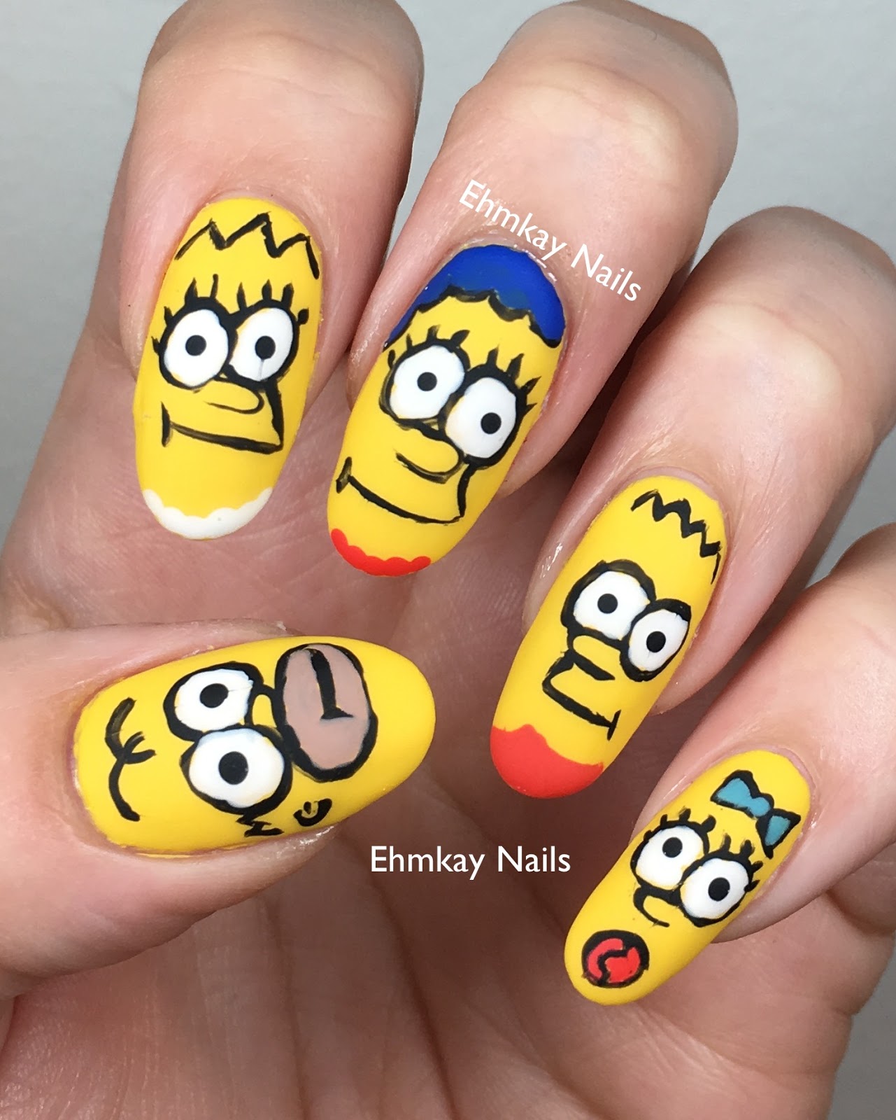 ehmkay nails: The Simpsons Nail Art