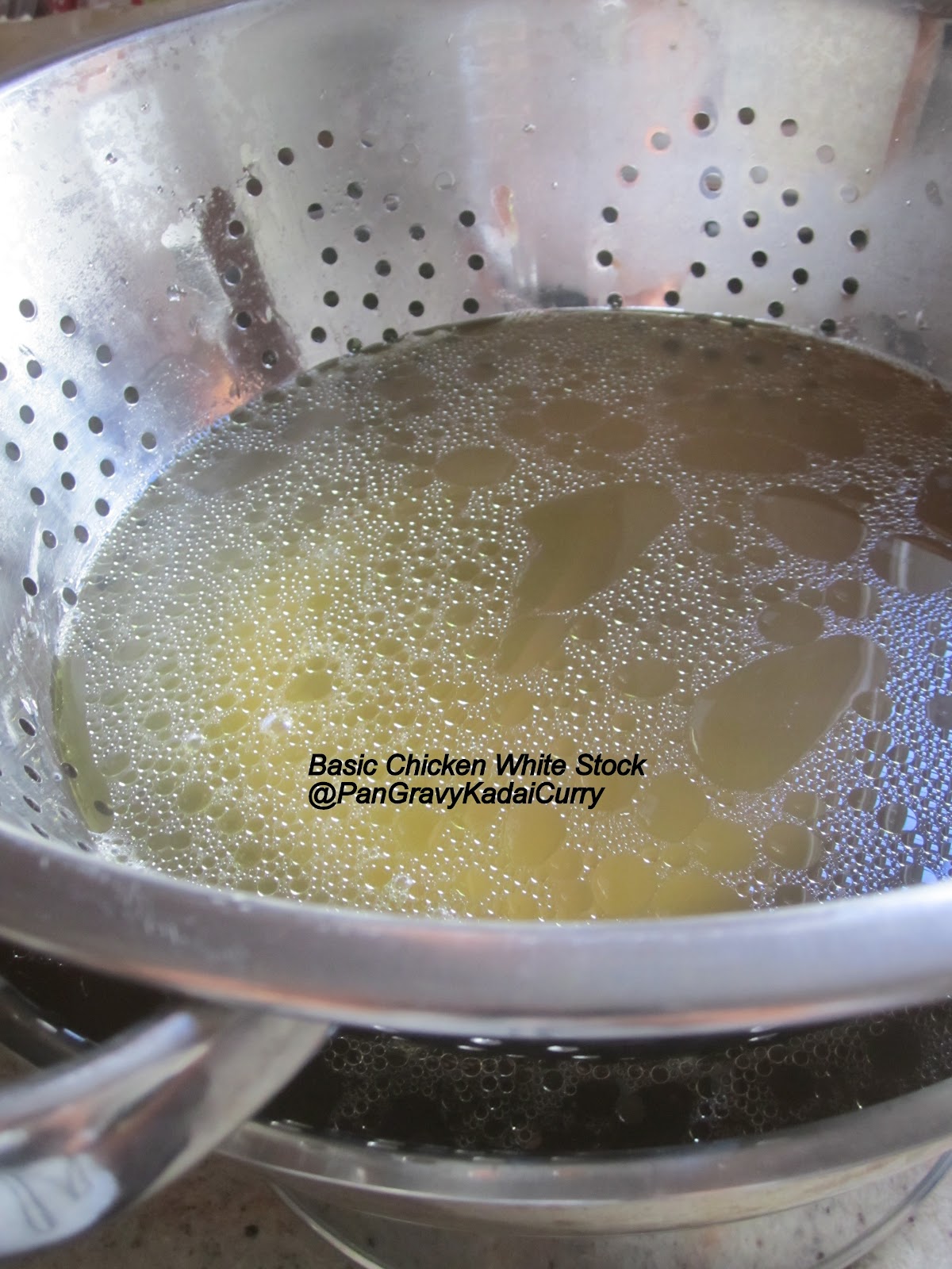 Pan Gravy Kadai Curry: Basic "White" Chicken Stock
