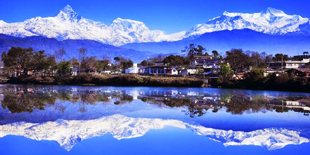 Nepal Oulook: The Reflection Of Fishtail Mountain (Mt. Machhapuchhre ...