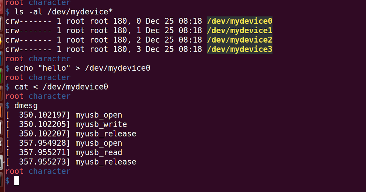 Linux USB Device Driver Part5 - USB Character driver