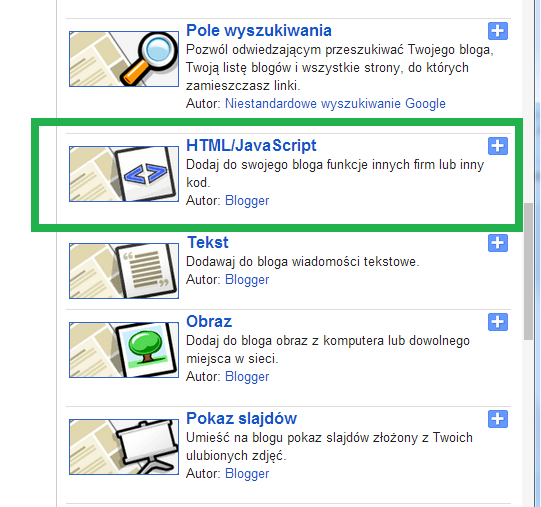 Jak dodac kod HTML / JavaScript na bloga? ~ Zielony Bloger