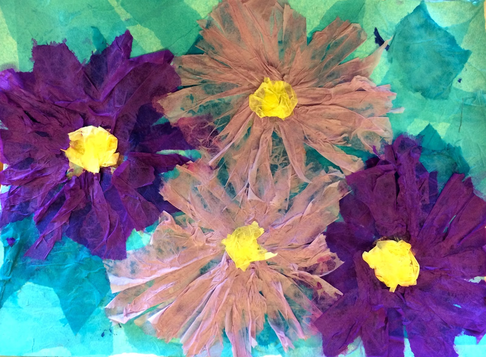 Sacred Heart art room: Tissue Paper Flowers