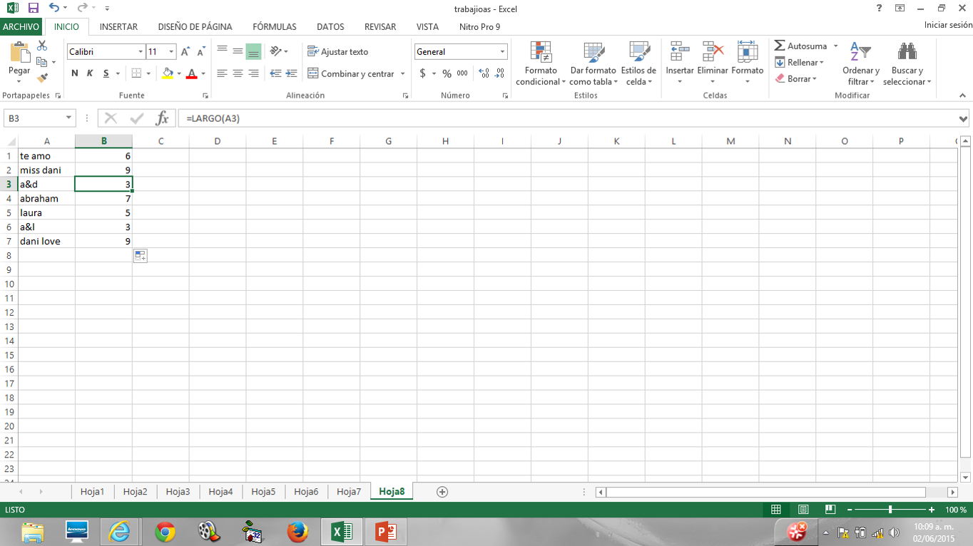 explicación & formulas de excel: Formulas y explicacion
