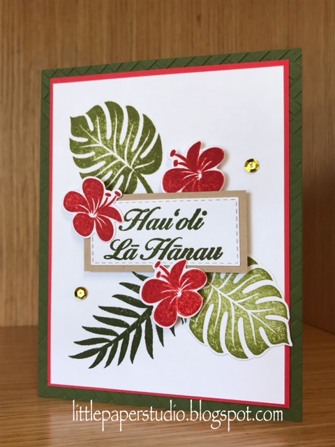 Little Paper Studio: Tropical Hawaiian Cards Class
