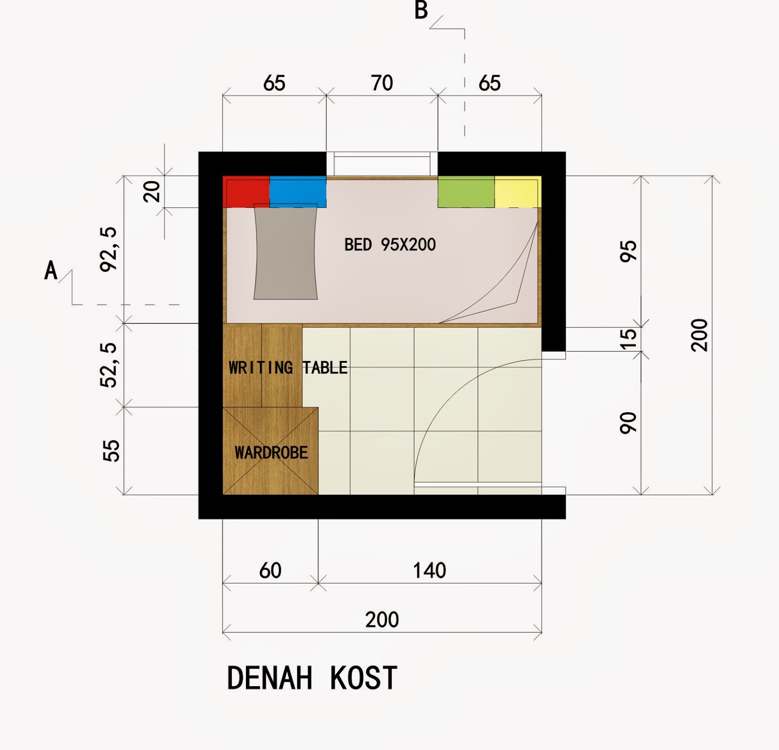 IDEsign - arsitektur: Furniture untuk Tempat Kost di Jakarta