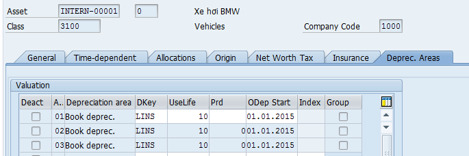 Asset Accounting Configuration In SAP-ERP