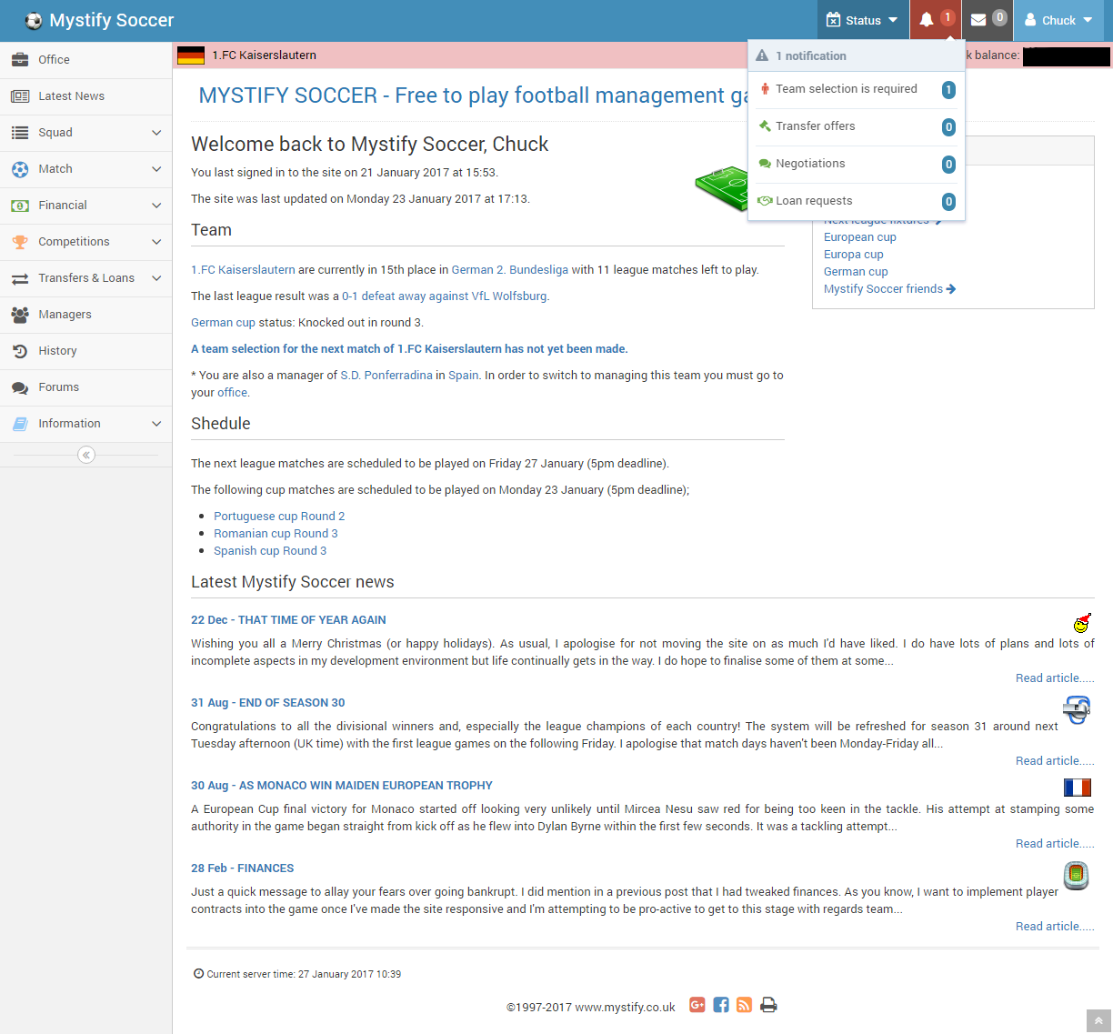 Mystify Notepad: Responsive manager header menu