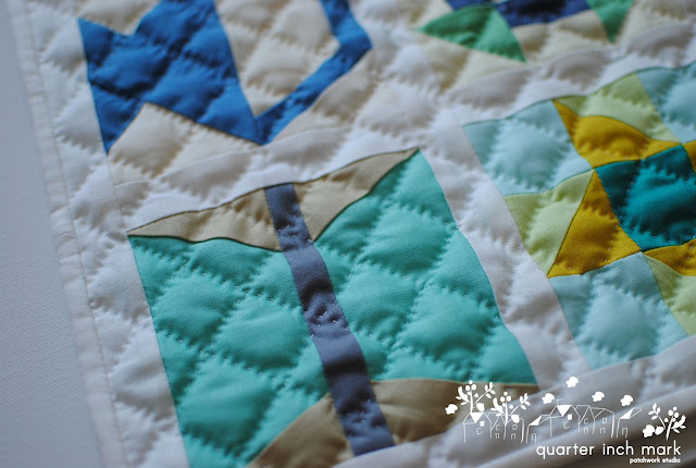 1/4" mark: mini Patchwork Sampler Pattern