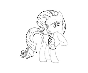 #13 Rarity Coloring Page