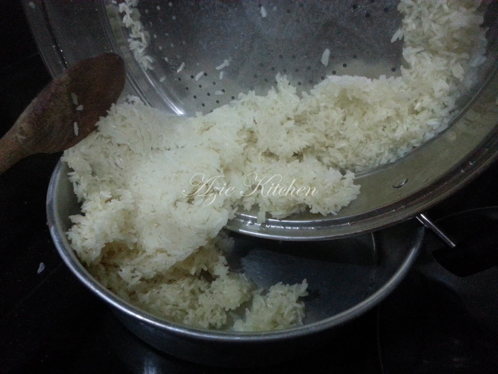 Pulut Kukus Cantik Berkilat - Azie Kitchen