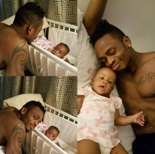 Adorable pics of Diamond Platnumz, his babymama & their daughter