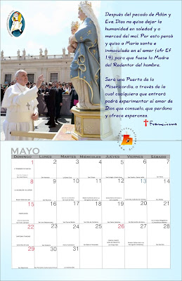 TARJETAS Y ORACIONES CATOLICAS: MES DE MAYO 2016 CALENDARIOS