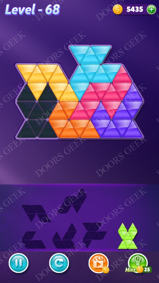 Block! Triangle Puzzle Intermediate Level 68 Solution ~ Doors Geek