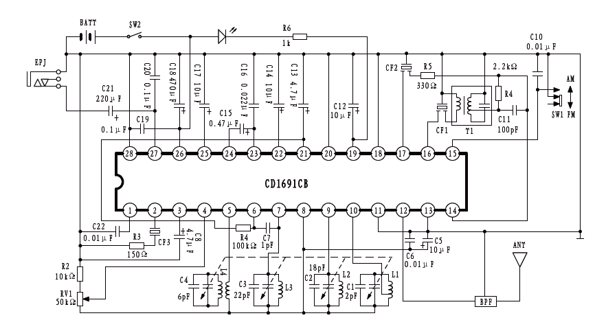 My-Software-Life: CD1691CB 應用線路圖1